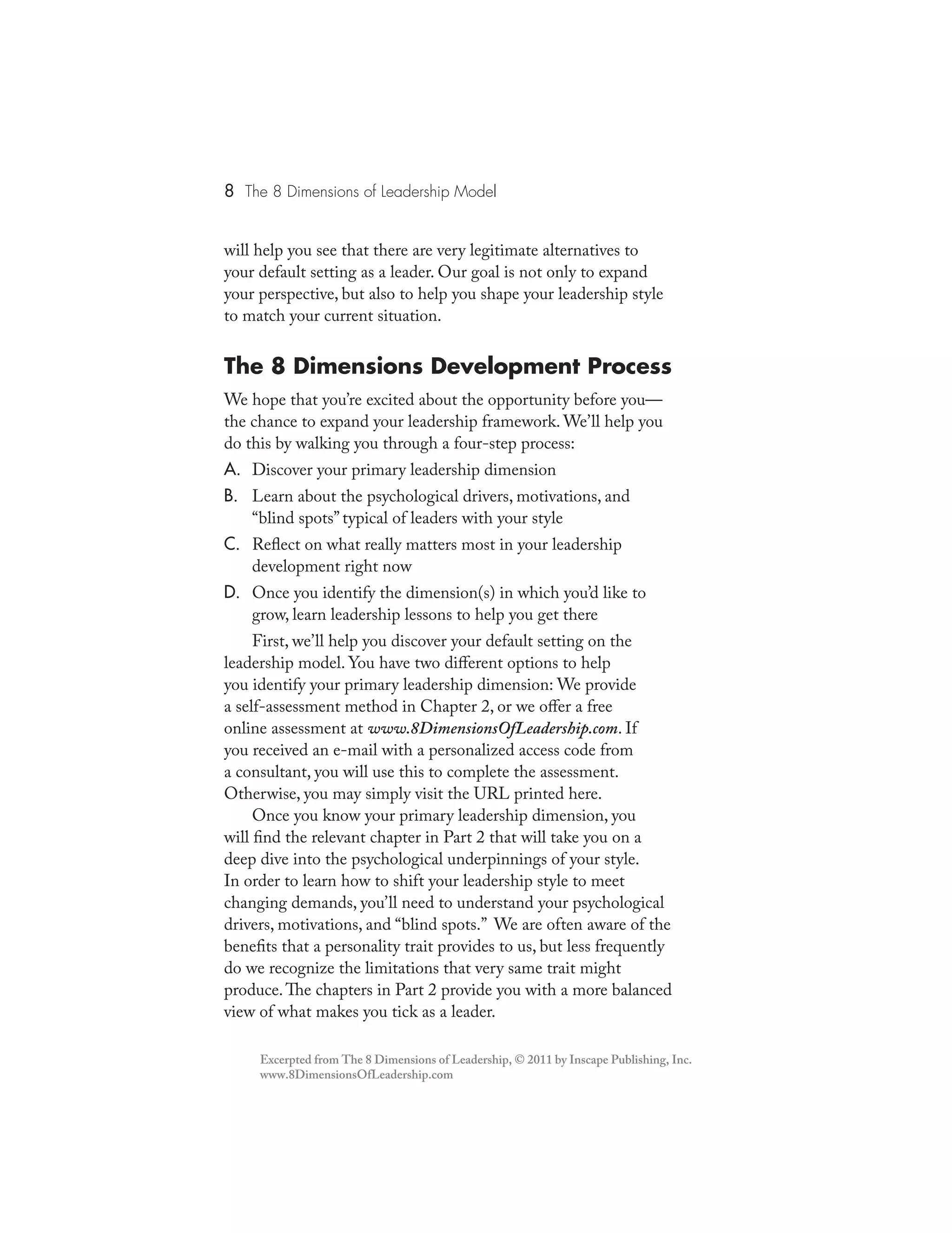 8 Dimensions of Leadership - Part1 Excerpt | PDF