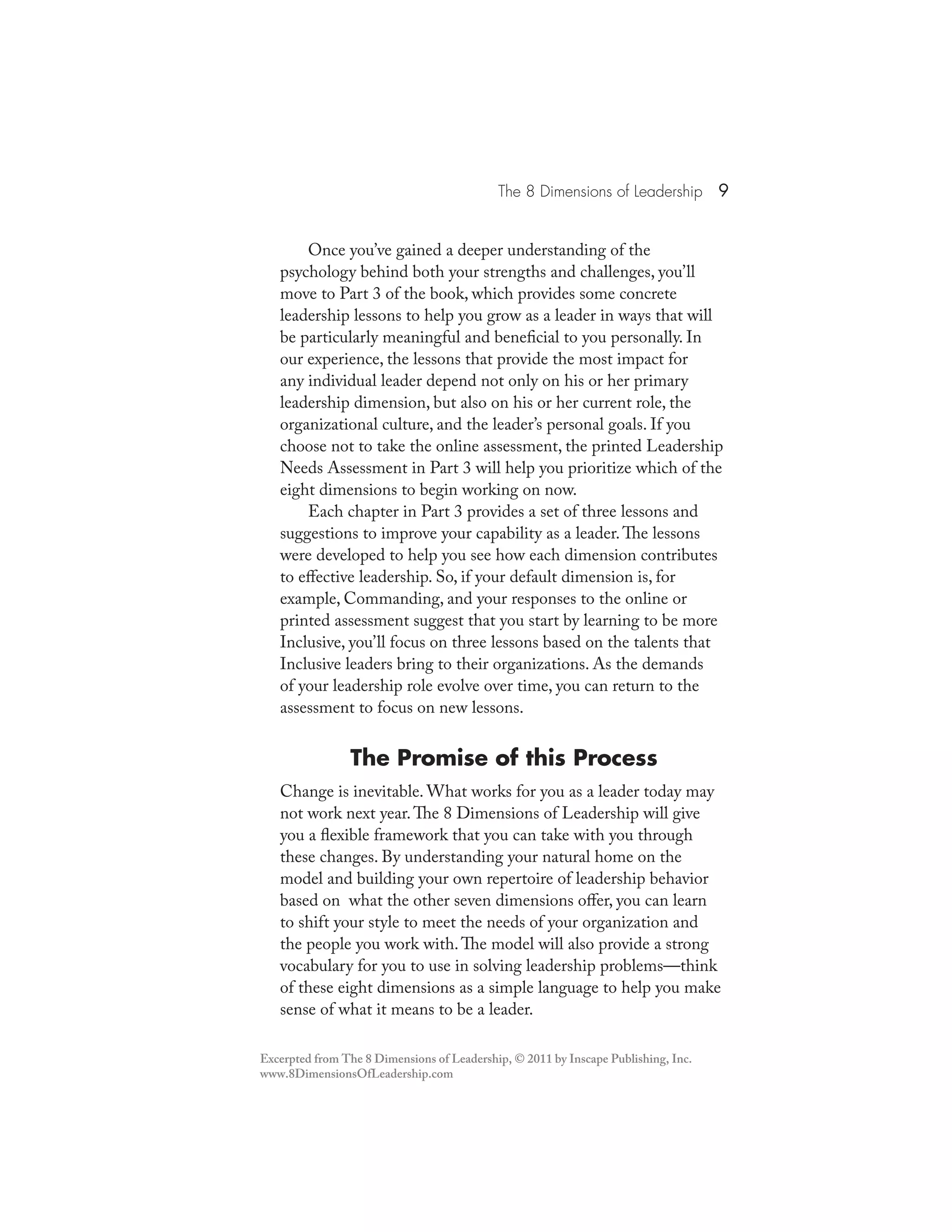 8 Dimensions of Leadership - Part1 Excerpt | PDF