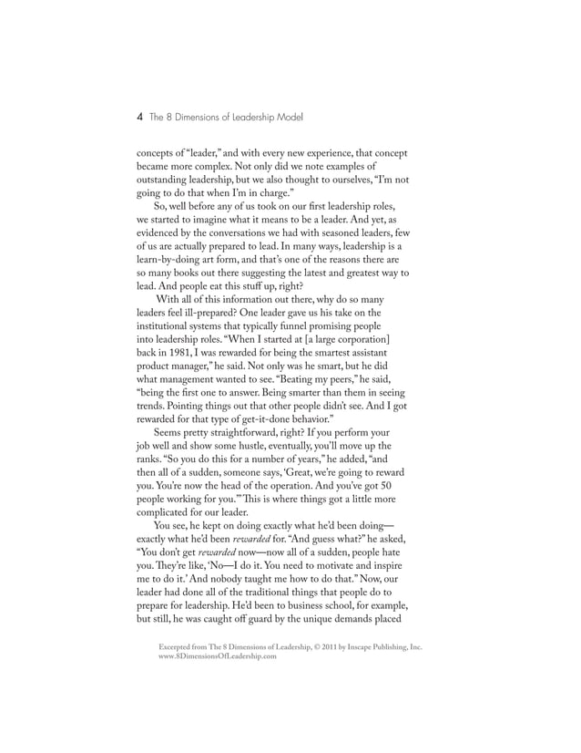 8 Dimensions of Leadership - Part1 Excerpt | PDF