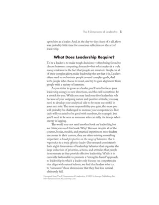 8 Dimensions of Leadership - Part1 Excerpt | PDF
