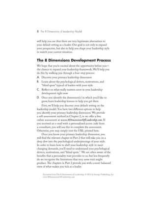 8 Dimensions of Leadership - Part1 Excerpt | PDF