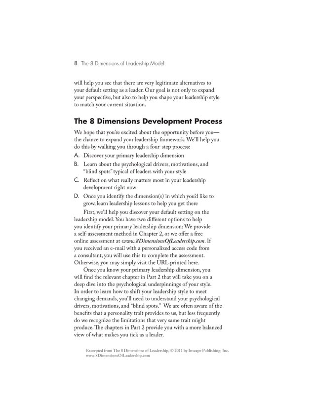 8 Dimensions of Leadership - Part1 Excerpt | PDF