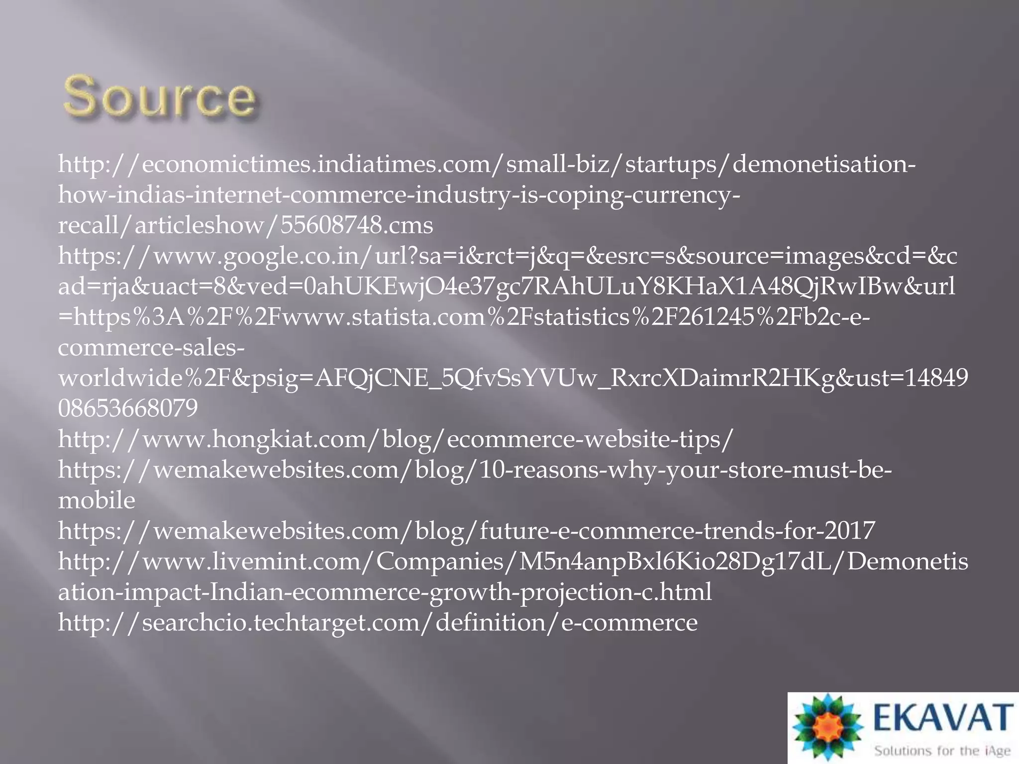 E-commerce- overview & Trends | PPT