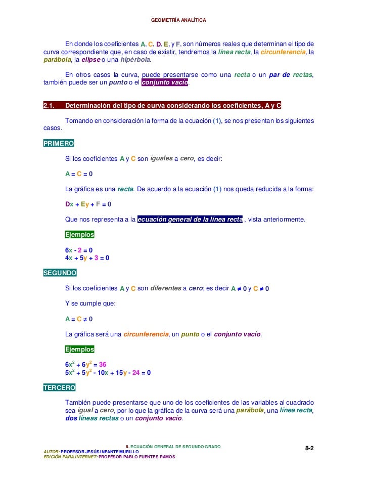 8. ecuacion general de segundo grado