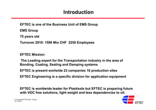 Patrick Jovet - Water based acrylic dispersion for sealer, underbody ...