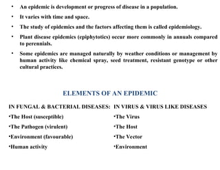 EPIDEMICS AND EPIDEMIOLOGY in plant pathology | PPT