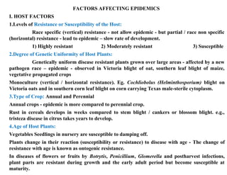 EPIDEMICS AND EPIDEMIOLOGY in plant pathology | PPT