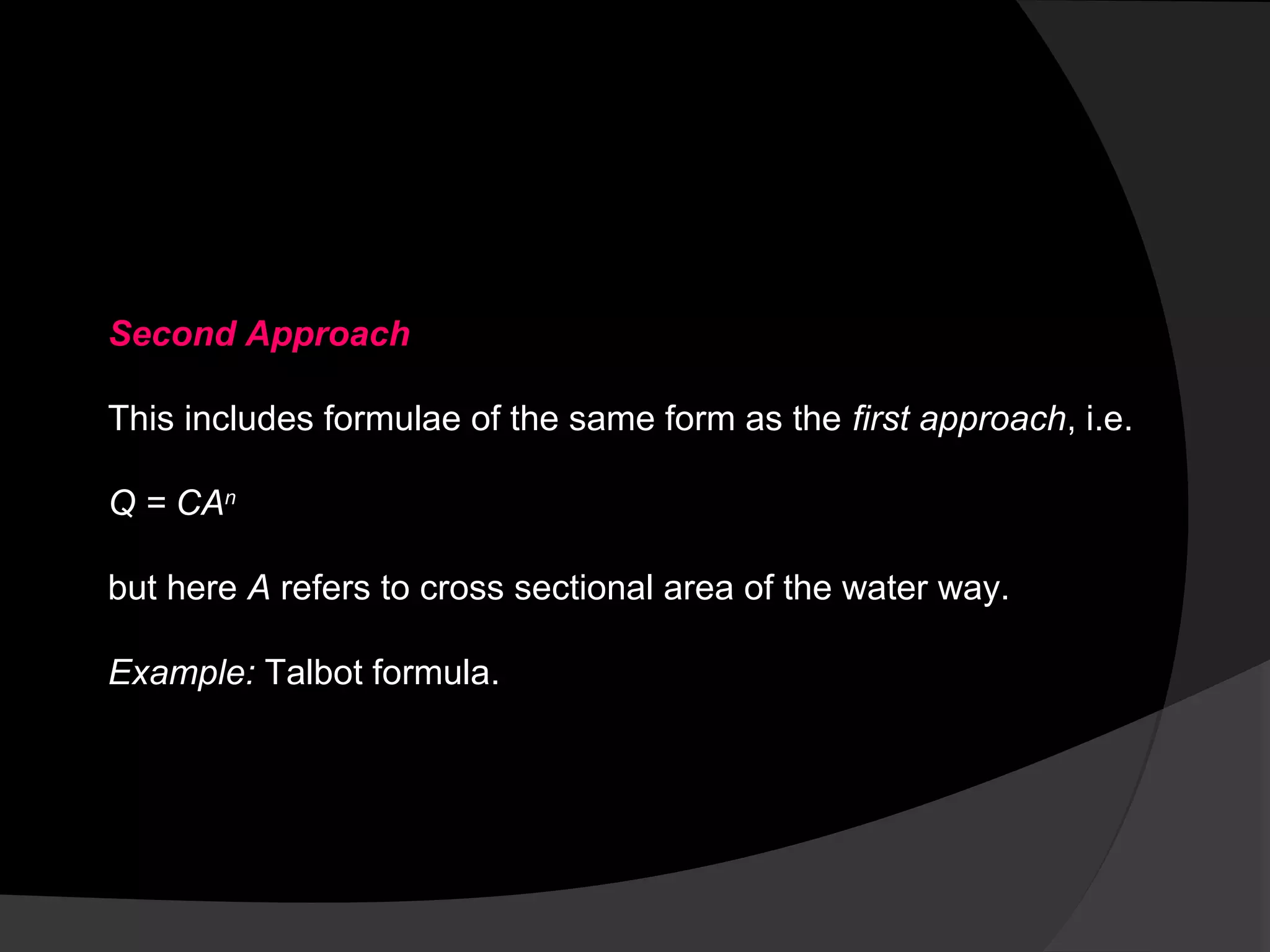 Hydrology (Estimation of peak flood discharge) | PPT