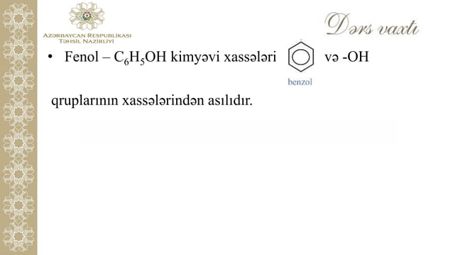 8 fenolun kimyevi xasseleri ve tetbiqi | PPT