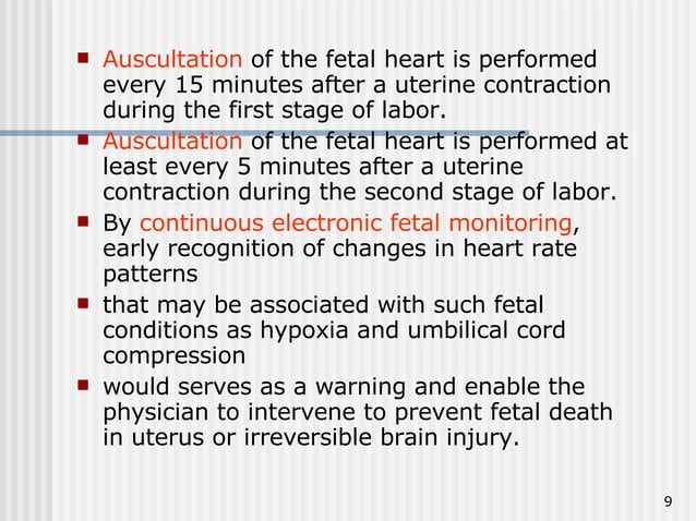 8.Fetal Surveillance During Labor | PPT | Pregnancy | Reproductive Health