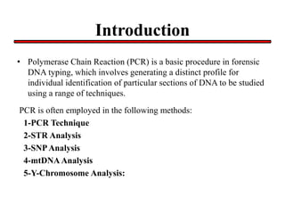 Forensic DNA Typing Methods in Forensic Science.pptx | Genetics | Science