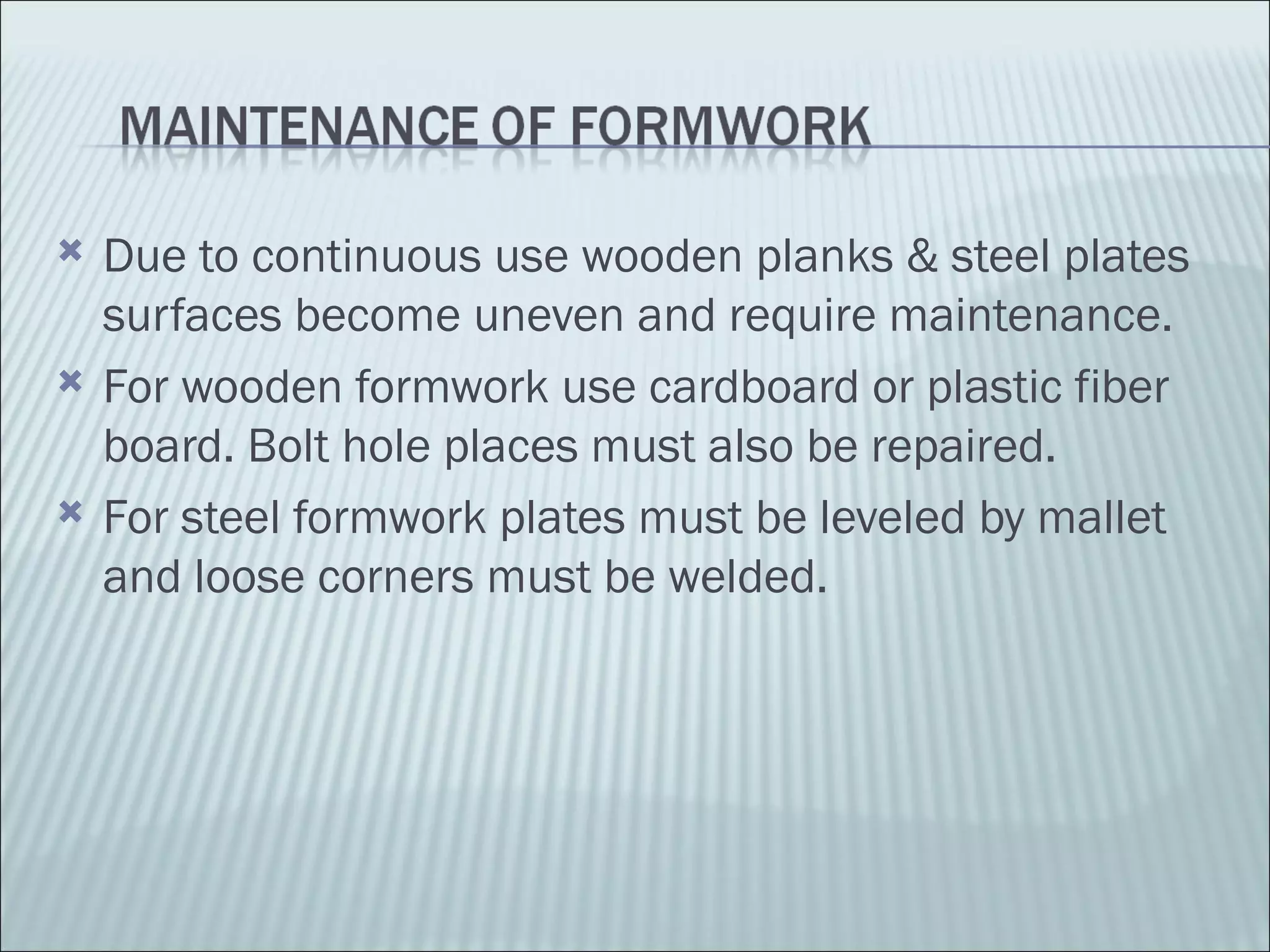 Building Construction 8. formworks and scaffoldings | PPT