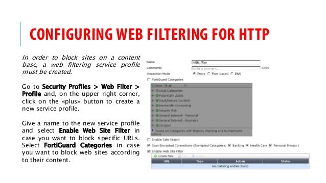 FortiGate Firewall How-To: WEB Filtering