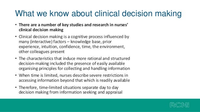 Standardising best practice and supporting clinical decision making f…