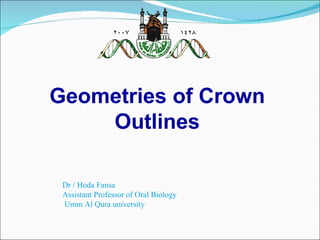 Geometries of Crown Outlines | PPT