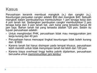 8. goal programming (program tujuan) | PPTX