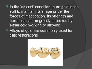 The topic Gold Alloys.pptx full lecture | PPTX