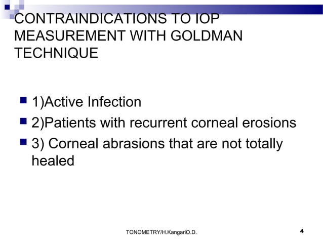 Goldman applanation tonometry | PPT