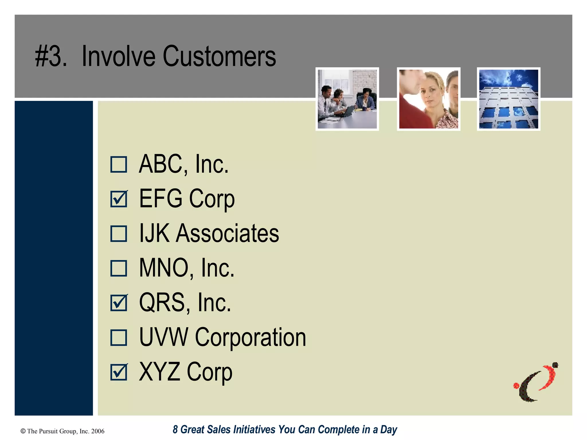 8 Great Sales Initiatives You Can Complete in a Day | PPT