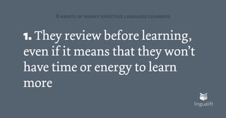 8 habits of highly effective language learners | PDF