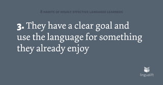 8 habits of highly effective language learners | PDF