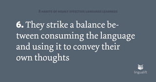 8 habits of highly effective language learners | PDF