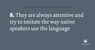 8 habits of highly effective language learners | PDF