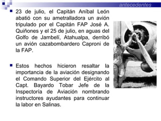 LA ESCUELA DE AVIACIÓN A SALINAS | PPT