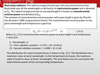 Heat Transfer-Thermal Radiation-Formulas | PPT
