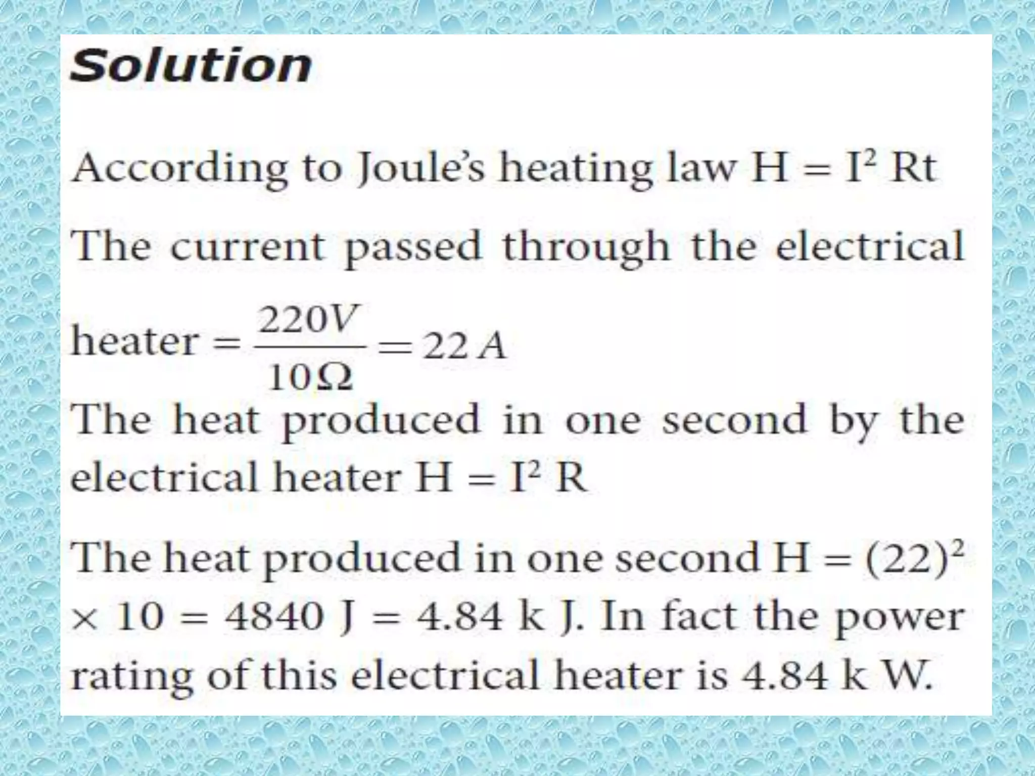 HEATING EFFECT OF CURRENT | PPTX