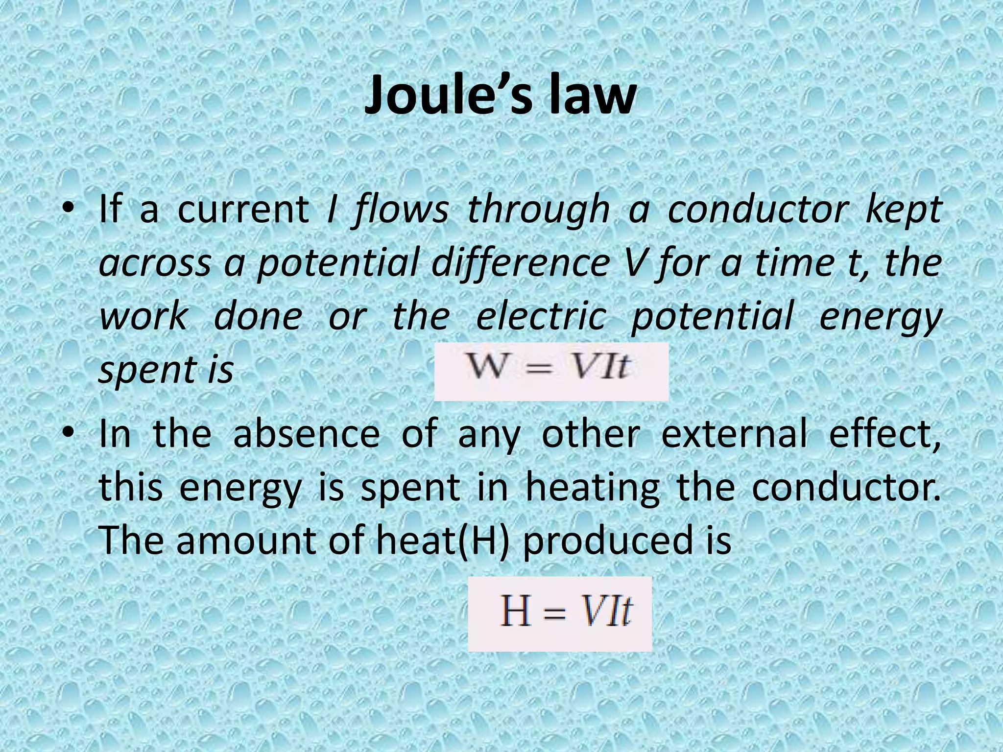 HEATING EFFECT OF CURRENT | PPTX