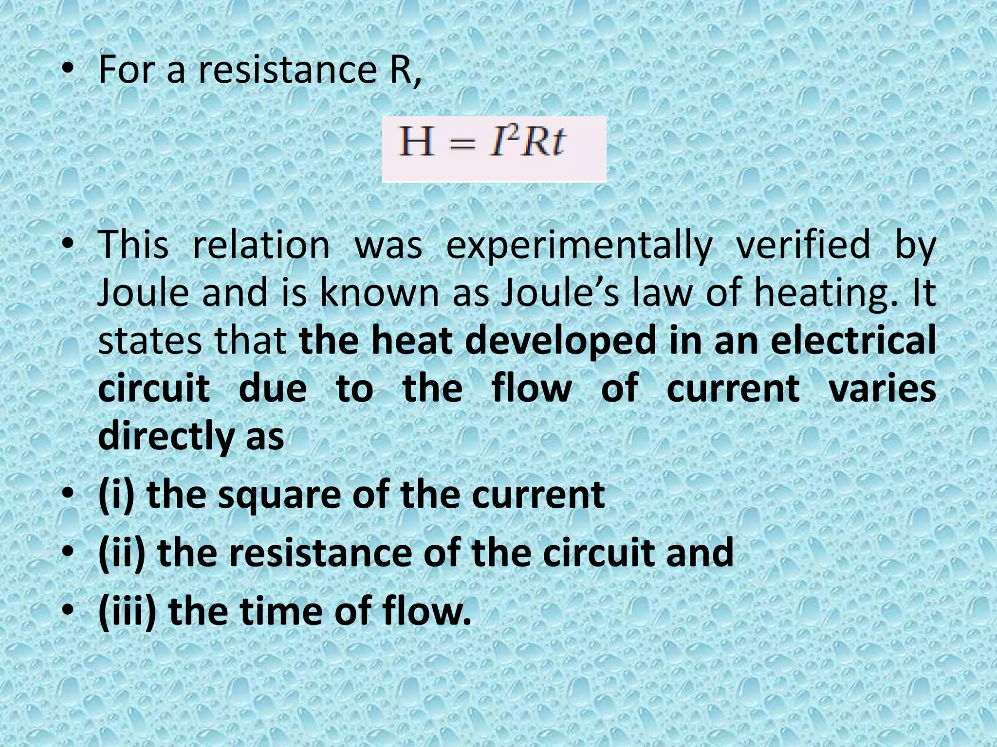 HEATING EFFECT OF CURRENT | PPTX