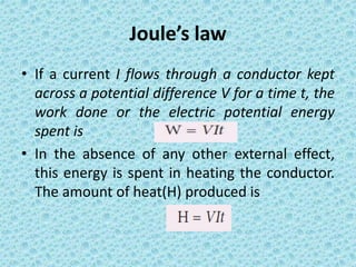 HEATING EFFECT OF CURRENT | PPTX
