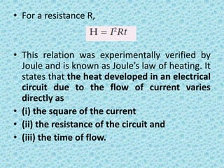 HEATING EFFECT OF CURRENT | PPTX