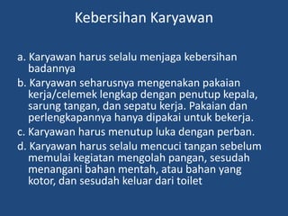 8. higiene karyawan | PPTX