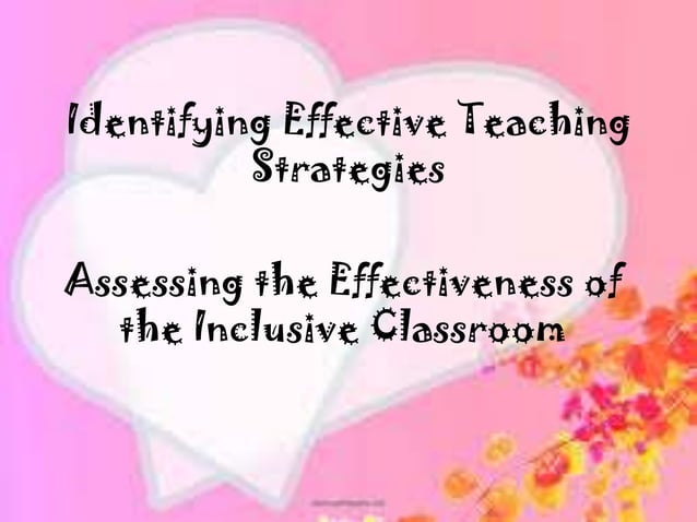 identifying effective teaching strategies | PPT
