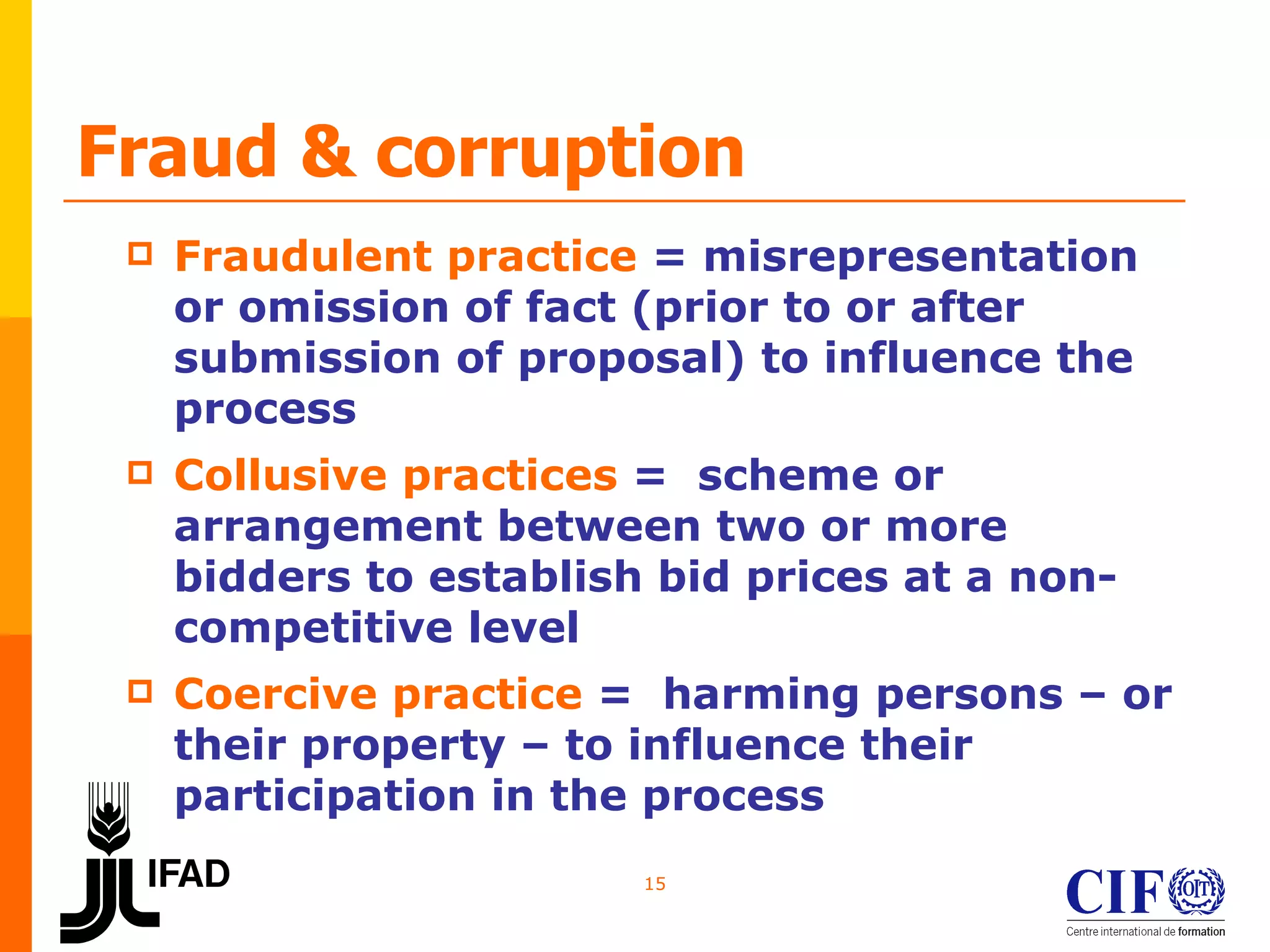 IFAD procurement guidelines | PPT