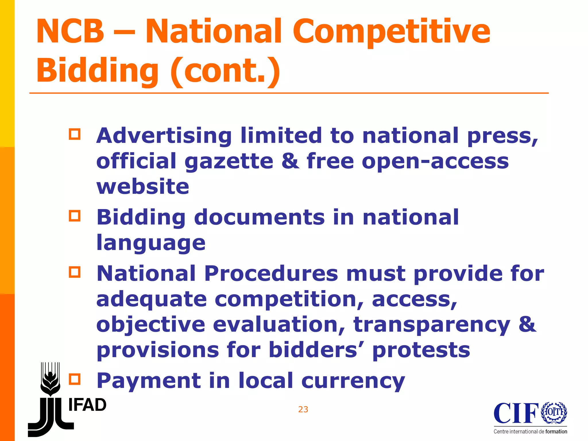 IFAD procurement guidelines | PPT