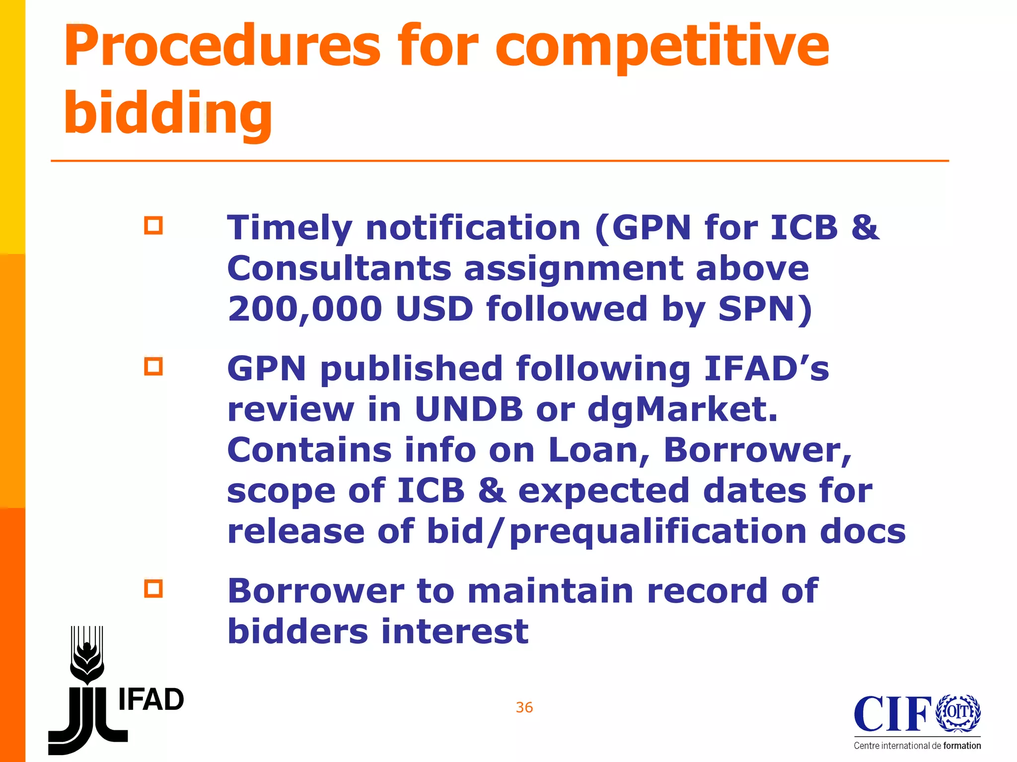 IFAD procurement guidelines | PPT