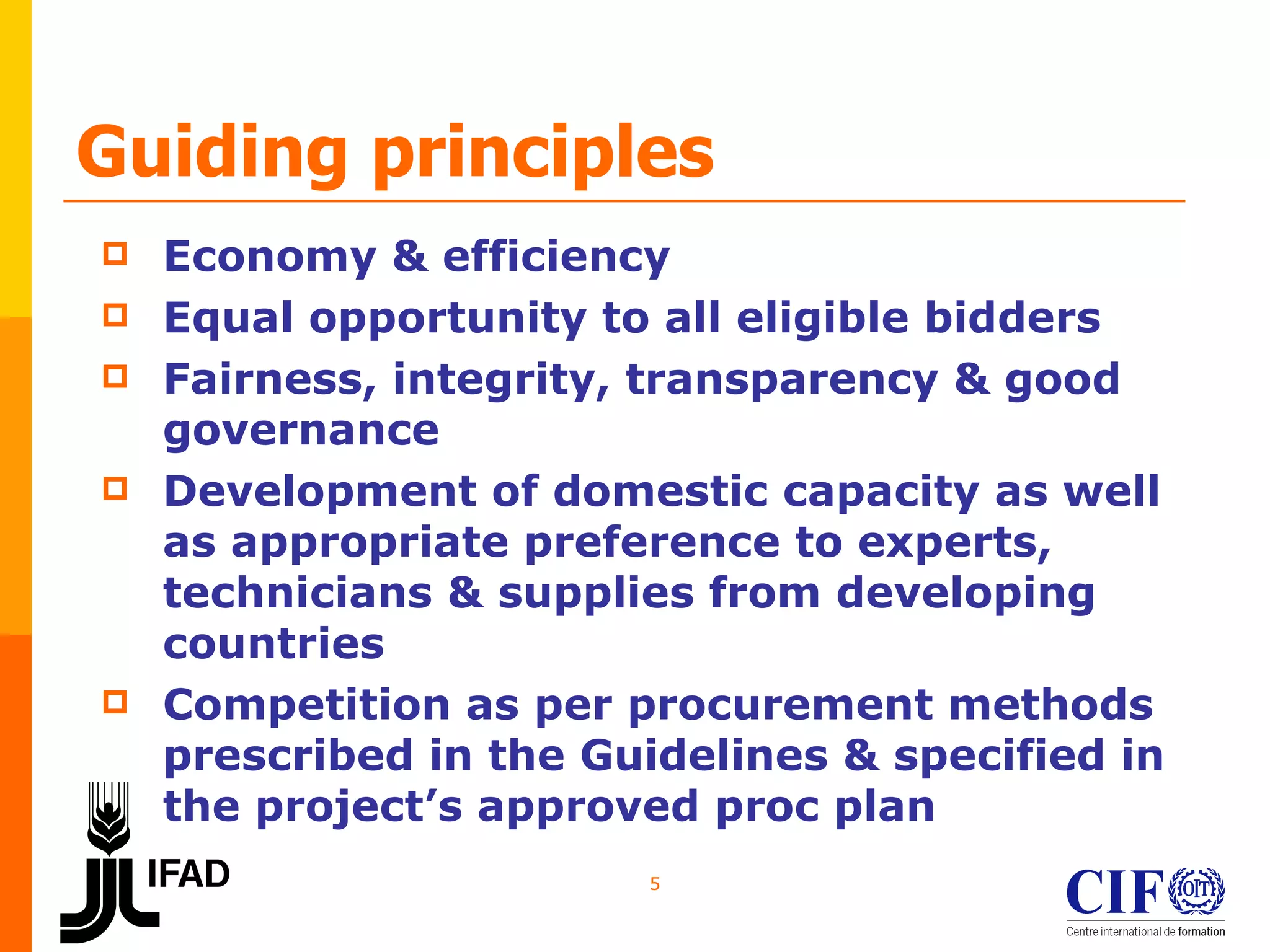IFAD procurement guidelines | PPT