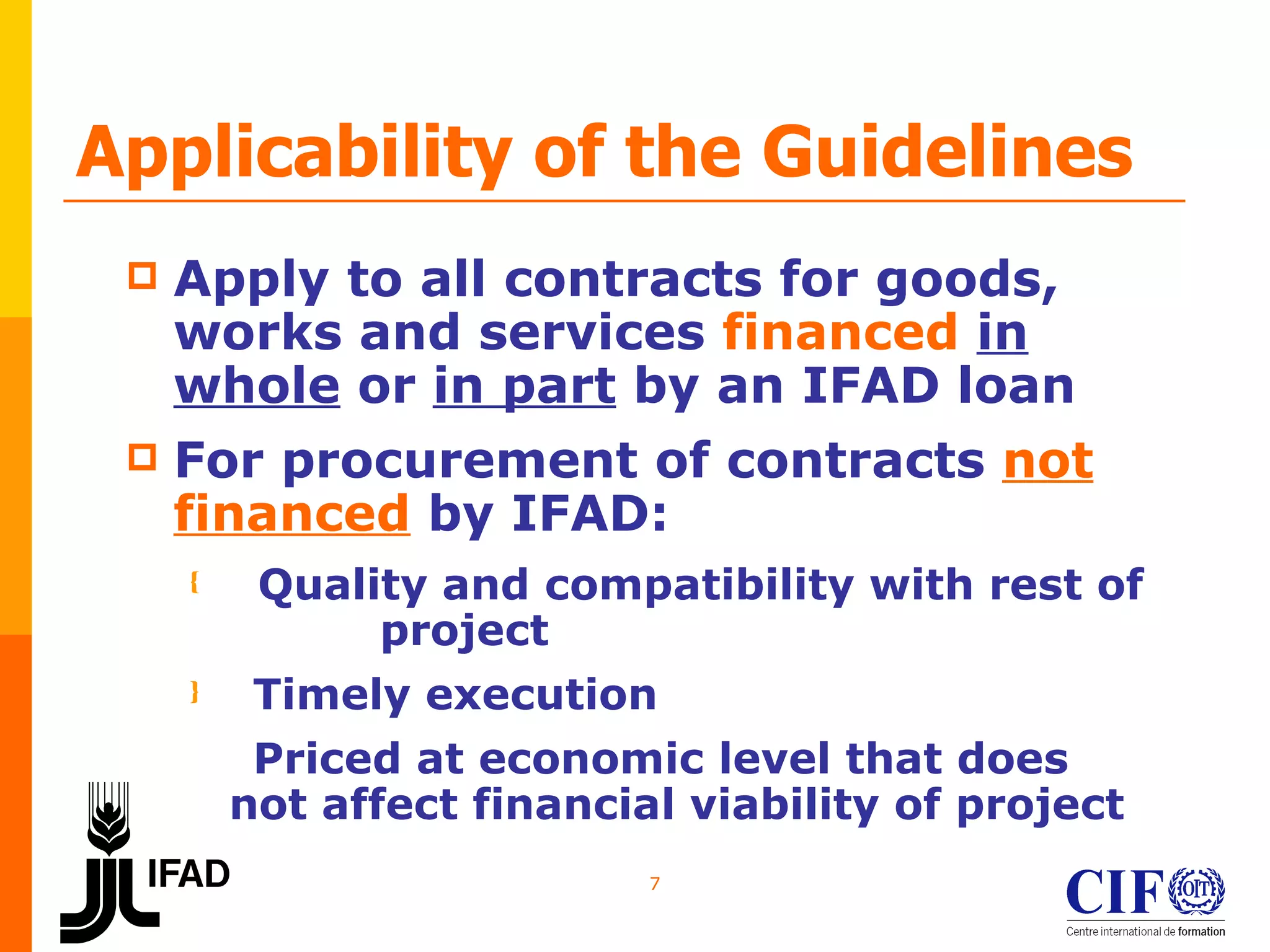 IFAD procurement guidelines | PPT