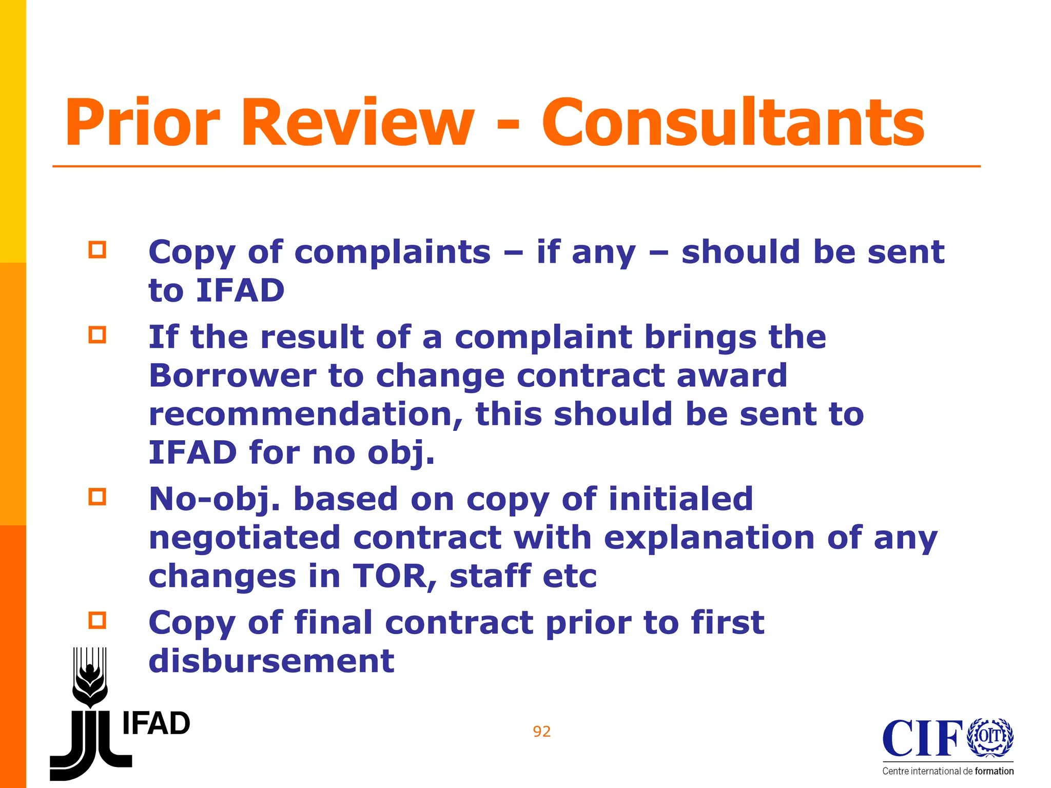 IFAD procurement guidelines | PPT