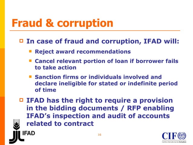 IFAD procurement guidelines | PPT | Business Accounting & Finance ...