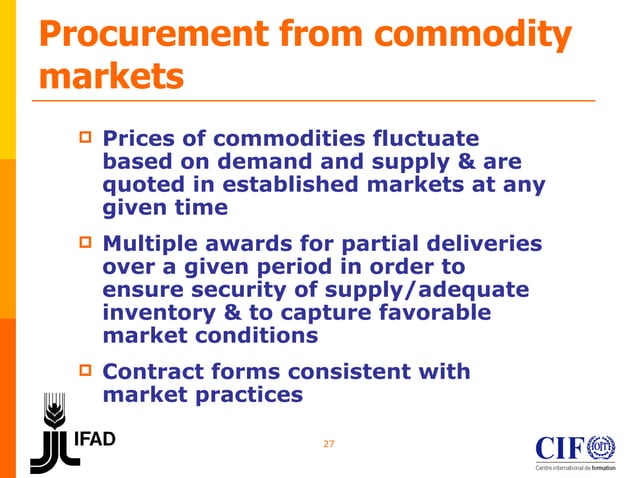 IFAD procurement guidelines | PPT | Business Accounting & Finance ...