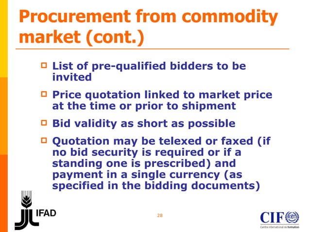 IFAD procurement guidelines | PPT | Business Accounting & Finance ...