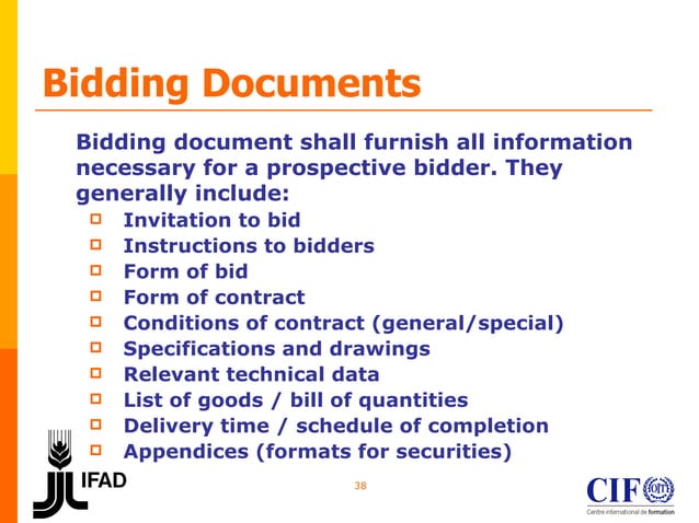 IFAD procurement guidelines | PPT | Business Accounting & Finance ...