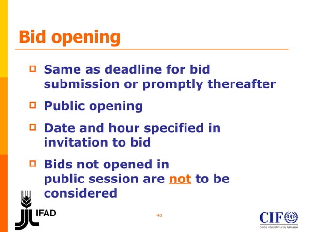 IFAD procurement guidelines | PPT | Business Accounting & Finance ...