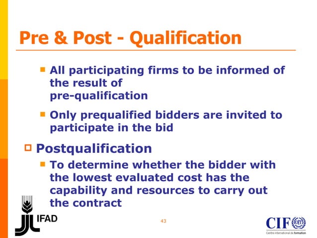IFAD procurement guidelines | PPT | Business Accounting & Finance ...