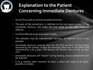 IMMEDIATE DENTURE | PPTX