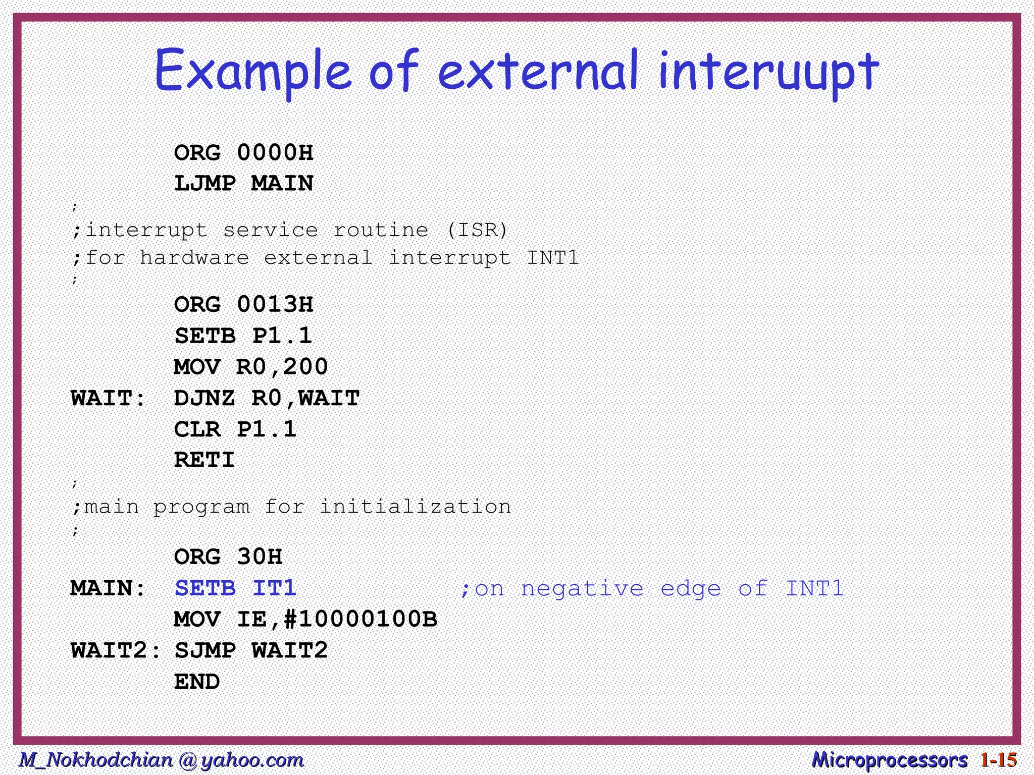 8 interrupt 8051 | PPT